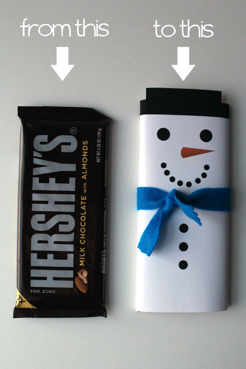 Snowmen Candy Bars Homemade Christmas Gifts The Happy Housewife 
