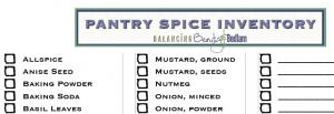 Spice Inventory: Free Printable - The Happy Housewife™ :: Cooking