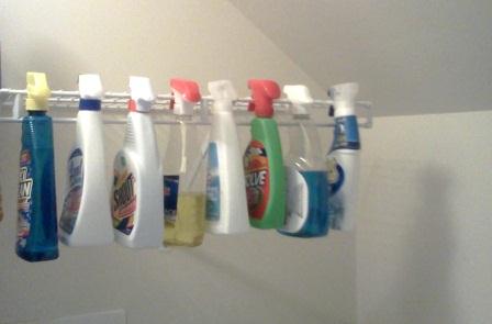 Spray Bottle Storage - The Happy Housewife™ :: Home Management