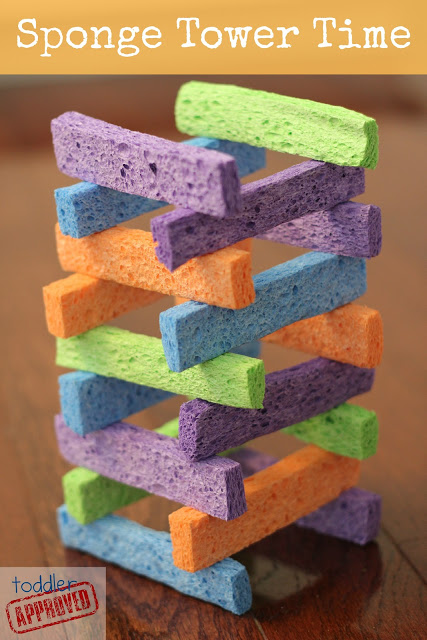 Toddler Activities: Sponge Blocks - The Happy Housewife™ :: Home Schooling