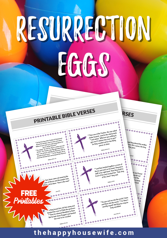Resurrection Eggs with Bible Verses: Easter Craft & Lesson - The Happy ...